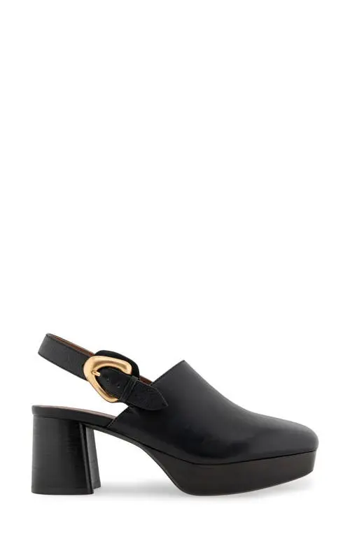 Aerosoles Sumari Leather Clogs - Black Leather