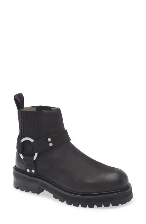 ALLSAINTS Maddie Lug Sole Biker Boots - Washed Black