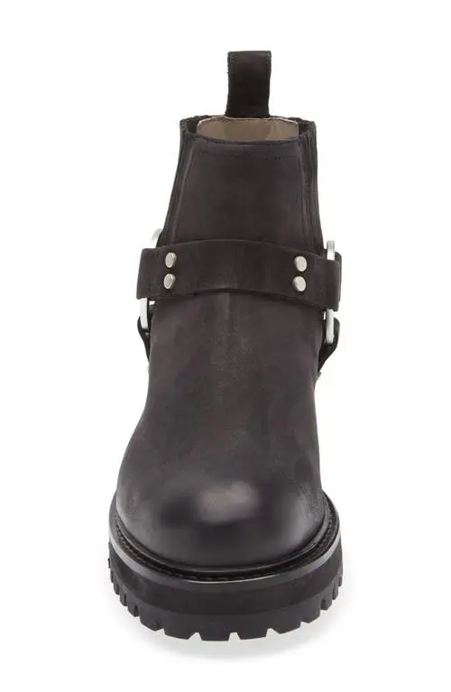ALLSAINTS Maddie Lug Sole Biker Boots - Washed Black