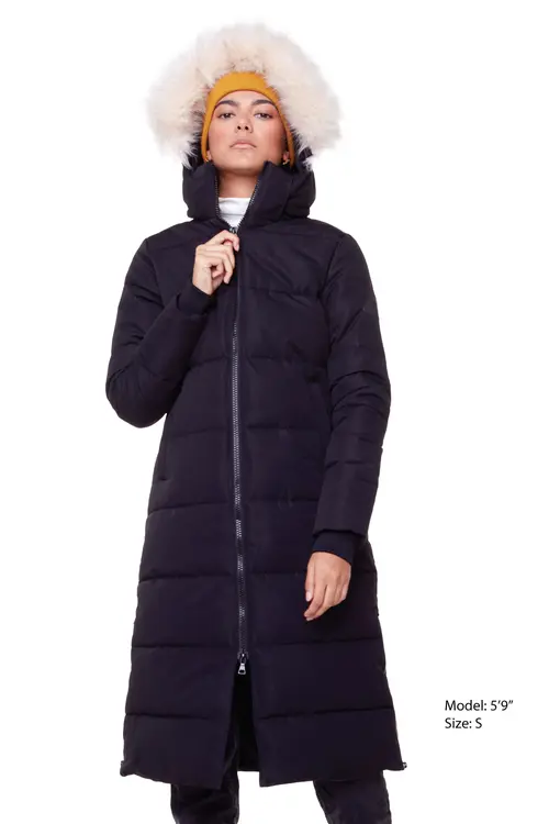 ALPINE NORTH Kluane Vegan Down Ultra Long Winter Parka - Black