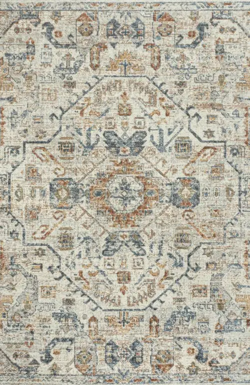 JONATHAN Y Shaemus Bohemian Medallion Low-pile Machine-washable Area Rug - Cream/terra