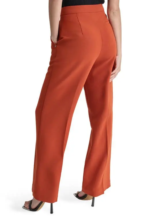 Dkny Double Weave Wide Leg Trousers - Russet