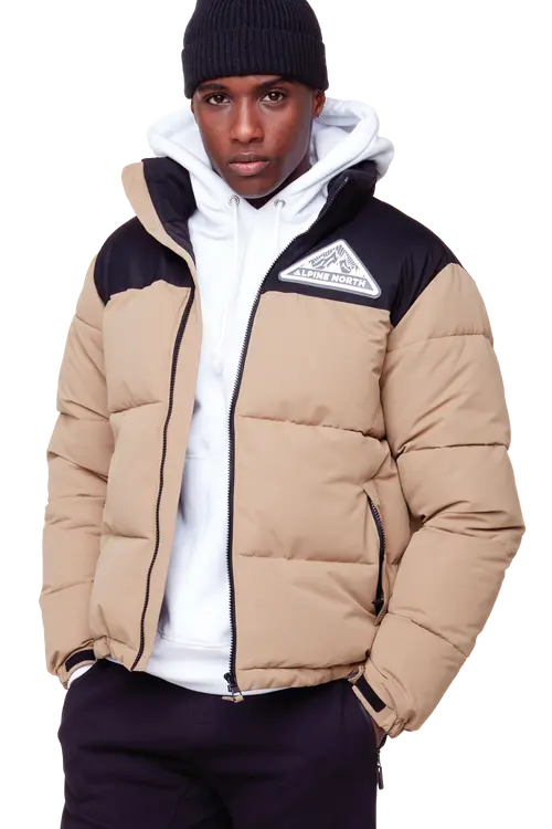 ALPINE NORTH Tuktut Vegan Down Puffer Jacket - Camel