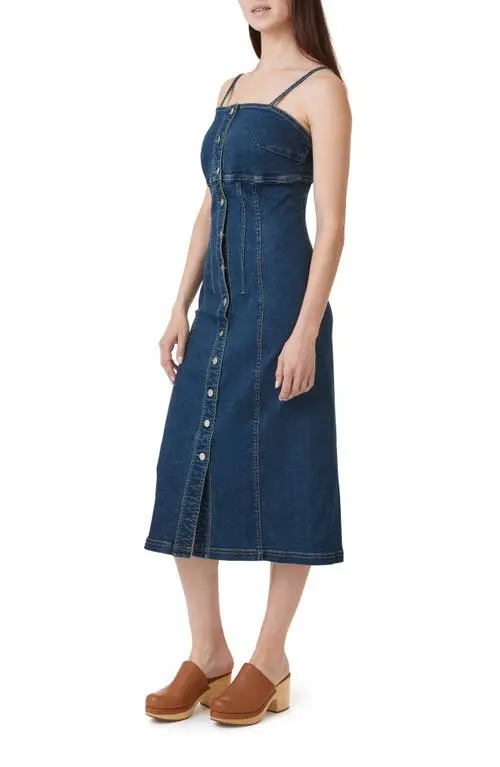 Habitual Button-up Denim Midi Dress