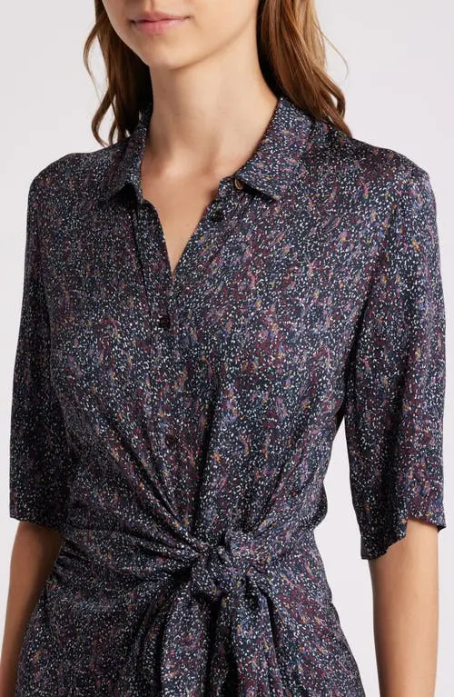 christi shirt dress Sessun Christi Tie Front Shirtdress - Christi-Records