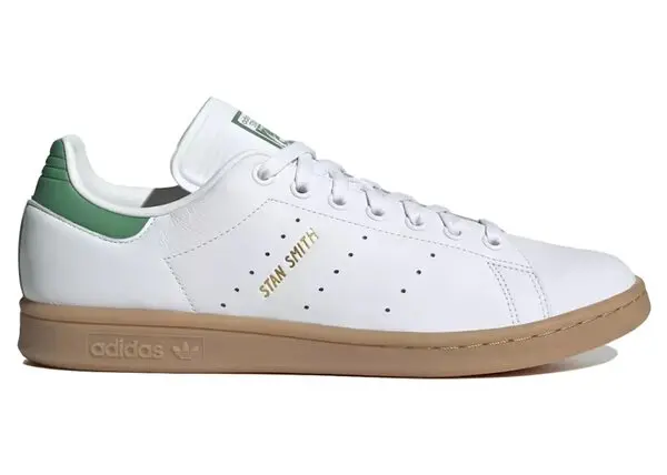 Adidas Stan Smith Lace Up Sneakers - Cloud White/Preloved Blue/Gum |  Editorialist
