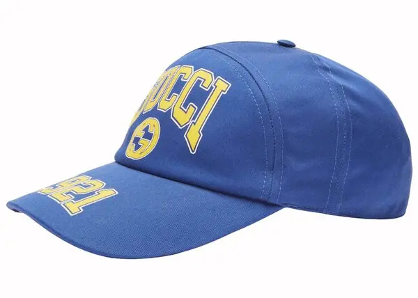 Gucci Baseball Hat With 1921 Logo - Blue