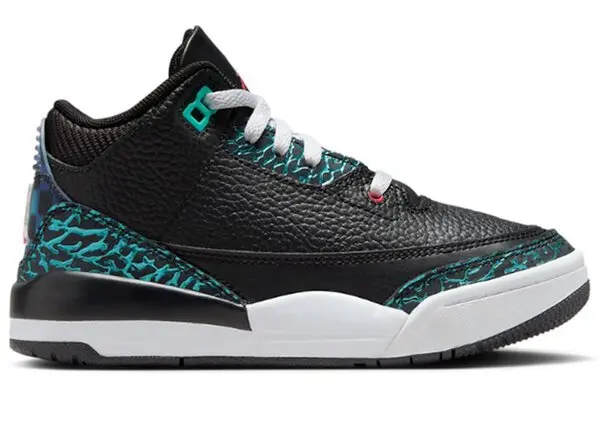 JORDAN 3 Retro Se Moto Sneakers - Black/siren Red/hyper Jade