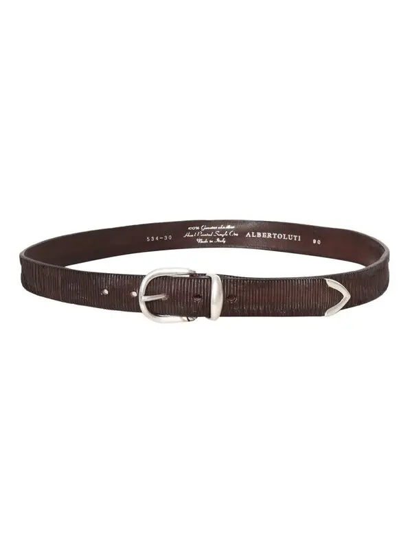 ALBERTO LUTI Leather Belt - Brown