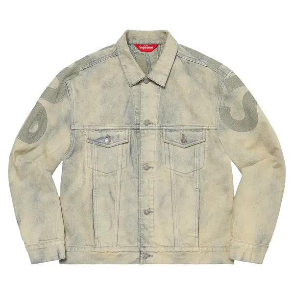 Supreme Inset Logo Denim Trucker Jacket