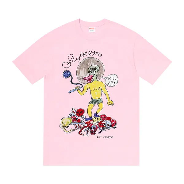Supreme X Daniel Johnston Kill Em All Tee 'light - Pink