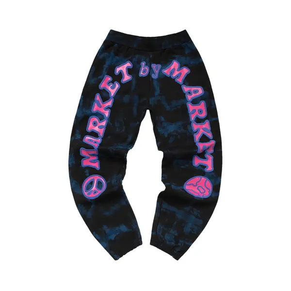 MARKET Cali Arc Peace Sweatpants 'navy Smoke Tie-dye