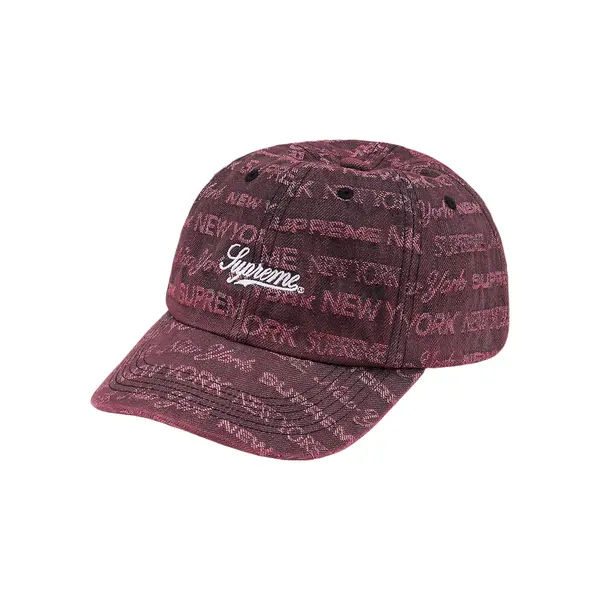 Supreme Jacquard Denim 6-panel Cap - Purple
