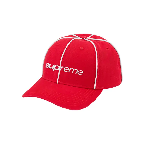 Supreme Piping 6-panel Cap - Red