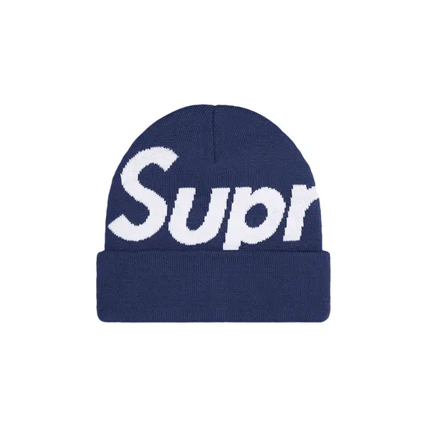 Supreme Big Logo Beanie - Blue