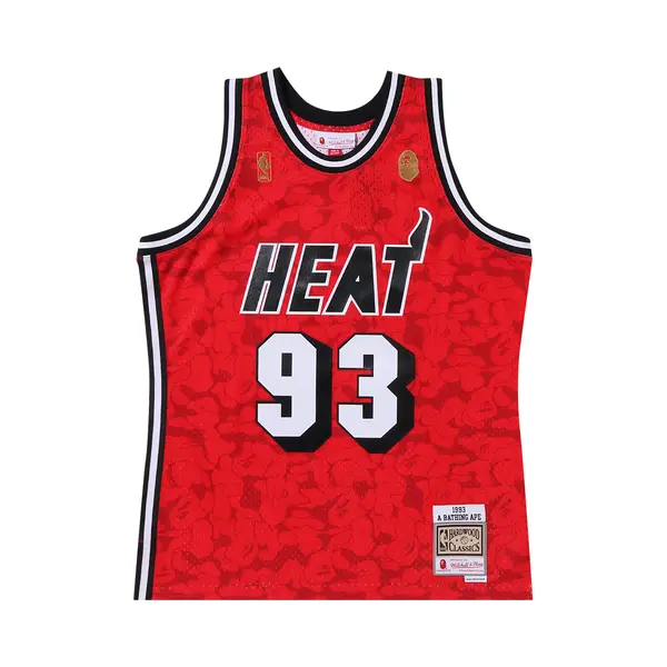 A BATHING APE X Mitchell & Ness Miami Heat Jersey - Red
