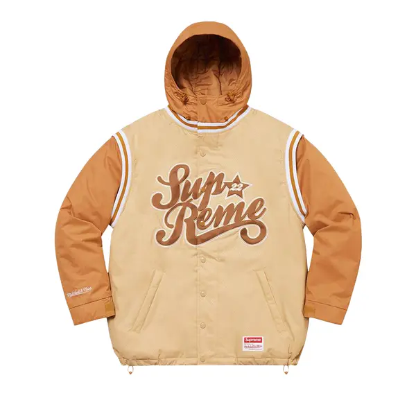 Supreme X Mitchell & Ness Quilted Sports Jacket - Tan