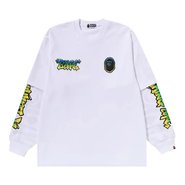 A BATHING APE Sport Long-sleeve T-shirt - White