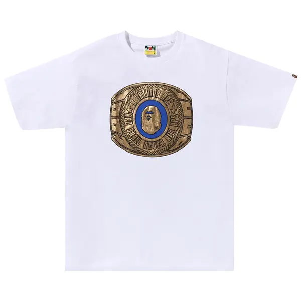 A BATHING APE Foil College Ring T-shirt - White