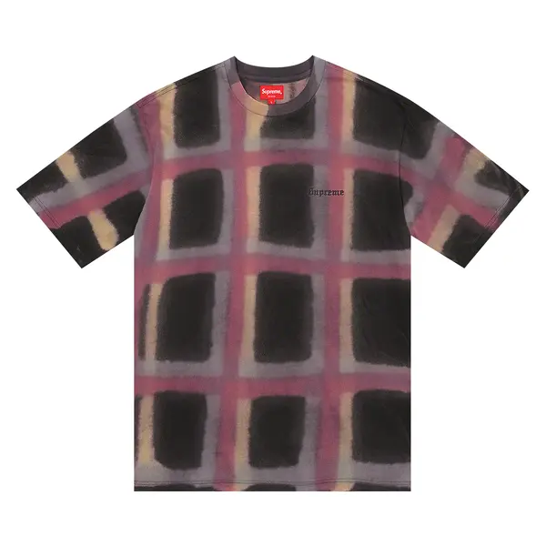 Supreme Sprayed Plaid Short-sleeve Top - Black