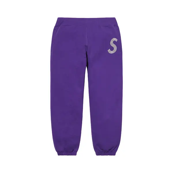 Supreme X Swarovski Logo Sweatpant - Purple