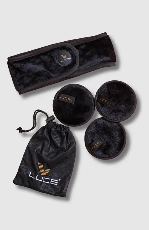 LUCE Eco-conscious 5-piece Makeup Remover Setsoft & Effective - Black