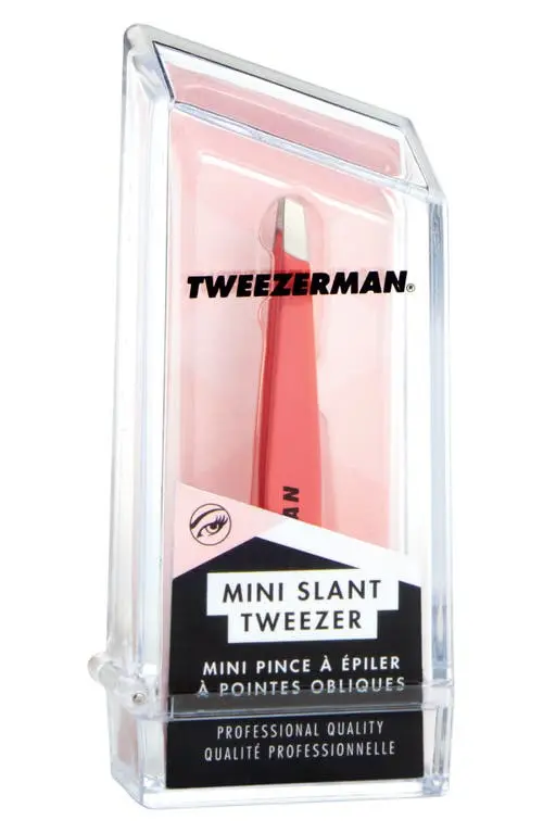 TWEEZERMAN Geranium Mini Slant Tweezer - Pink