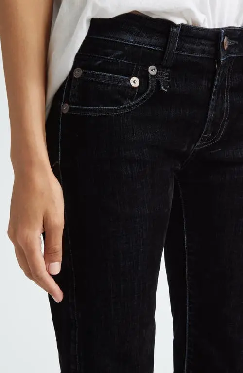R13 Straight Leg Jeans - Flocked Black