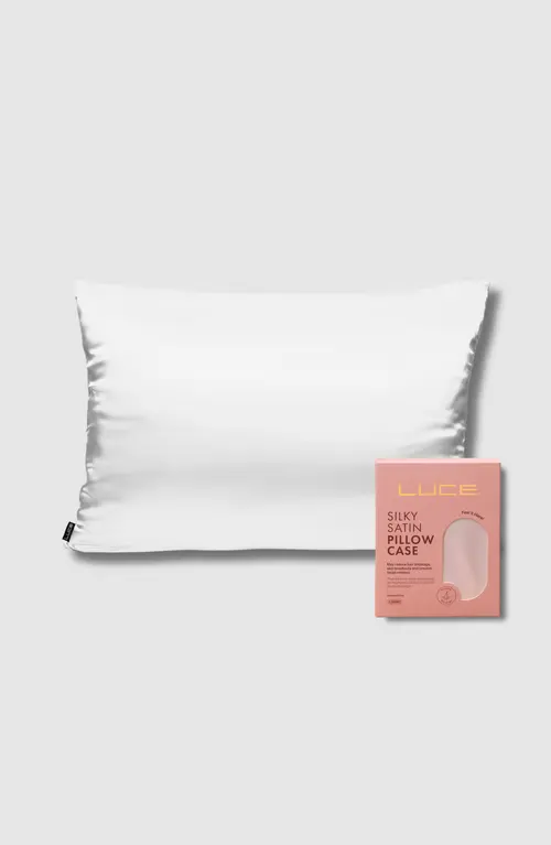 LUCE Premium Satin Pillowcase For Silky Smooth Hair & Skin - Satin White