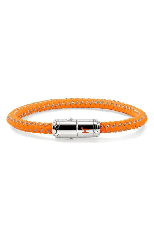 John Hardy Sterling Cord Bracelet - Orange/ Silver