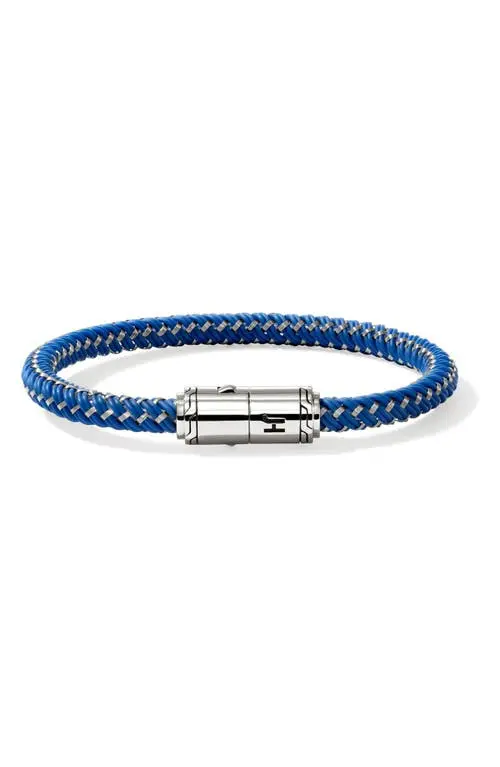 John Hardy Sterling Cord Bracelet - Silver/ Blue