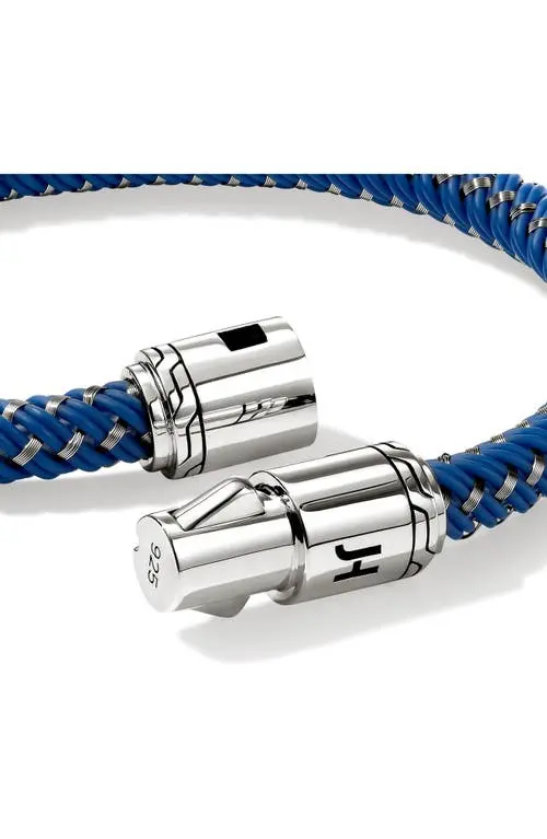 John Hardy Sterling Cord Bracelet - Silver/ Blue