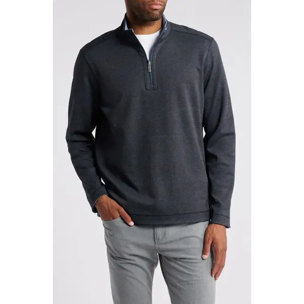 Johnston & Murphy Xc4® Reversible Performance Quarter Zip - Navy