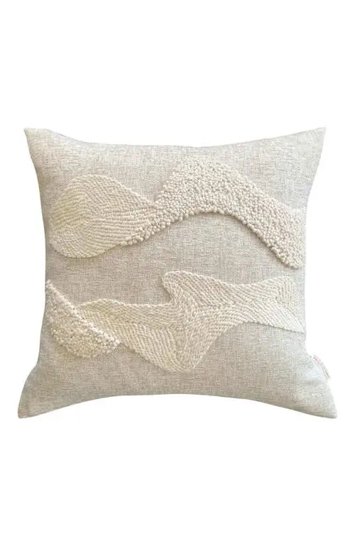 COTTON TREE Punch Needle Pillowcover + Insert - Natural Square