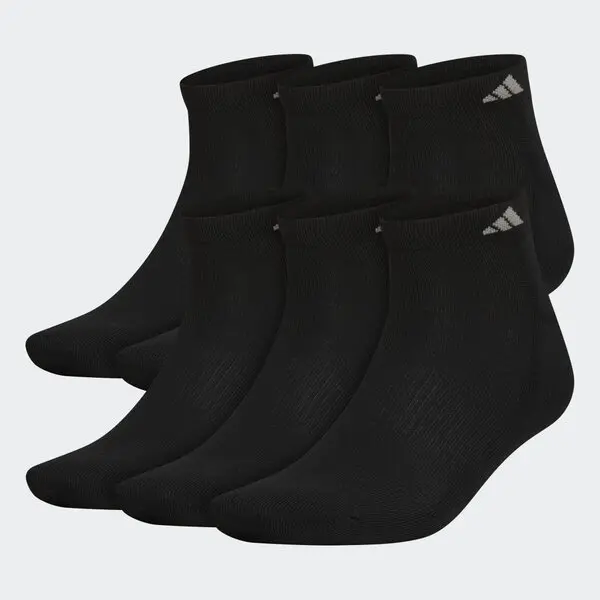 Adidas Athletic Cushioned Low-cut Socks 6 Pairs - Black
