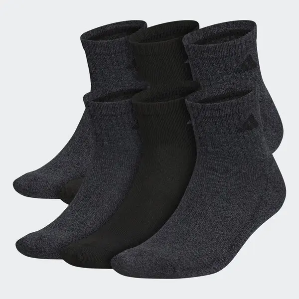 Adidas Athletic Quarter Socks 6 Pairs - Black