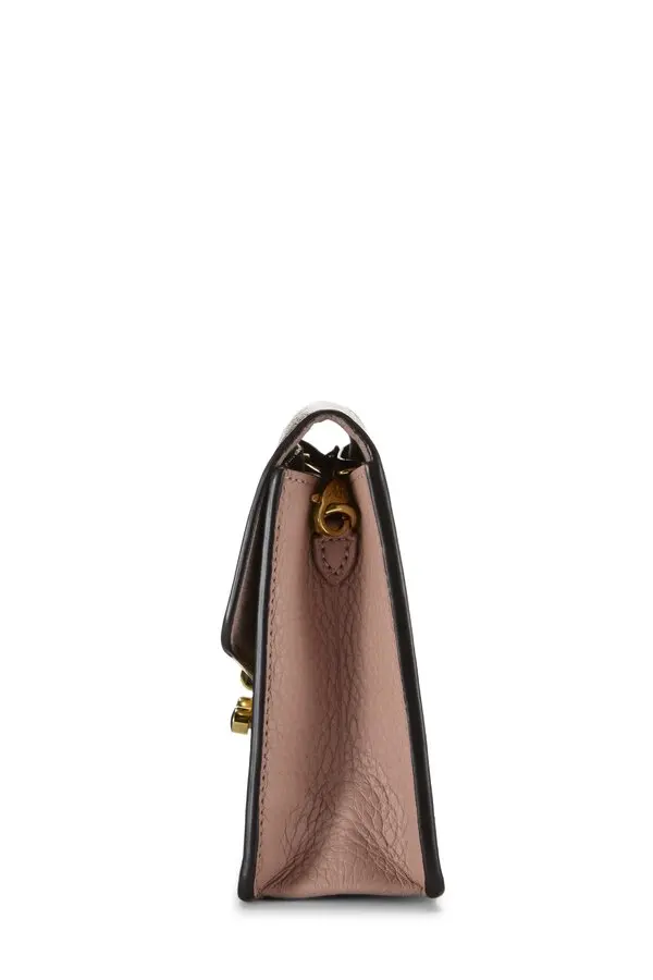 LOUIS VUITTON Damier Ebene Croisette Wallet On Chain - Pink