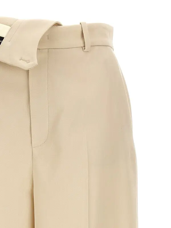 Fendi Roma Gabardine Trousers - Beige