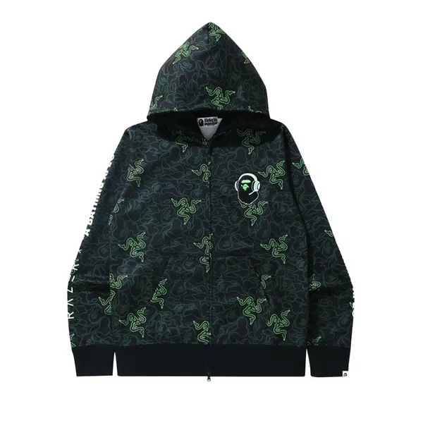 A BATHING APE X Razer Neon Camo Hoodie - Green