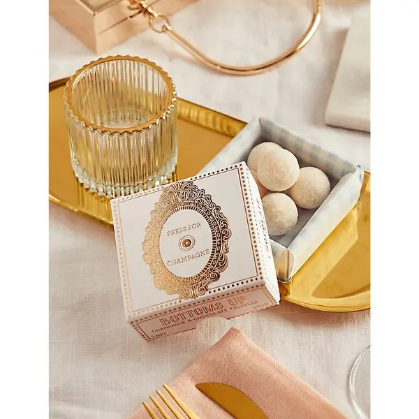 THE CHOCOLATE GIFT COMPANY Press For Champagne Marc De Champagne Truffle Chocolates 50g