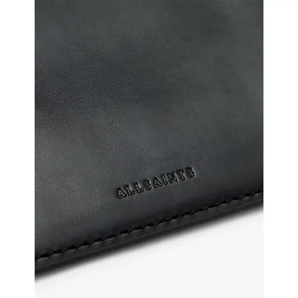 ALLSAINTS Remy Logo-debossed Square Leather Wallet - Black