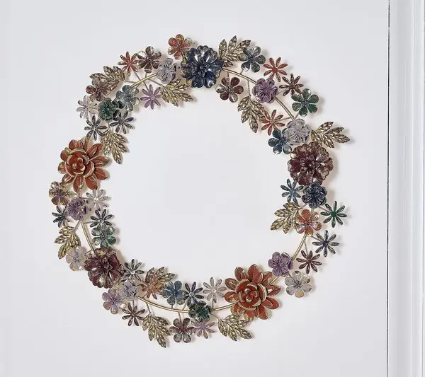 HOME REFLECTIONS 23' Harvest Floral Metal Wreath - One-color