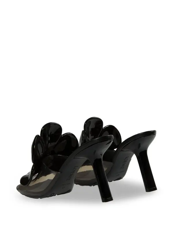 Loewe 90mm Petal Flower Sandals - Black