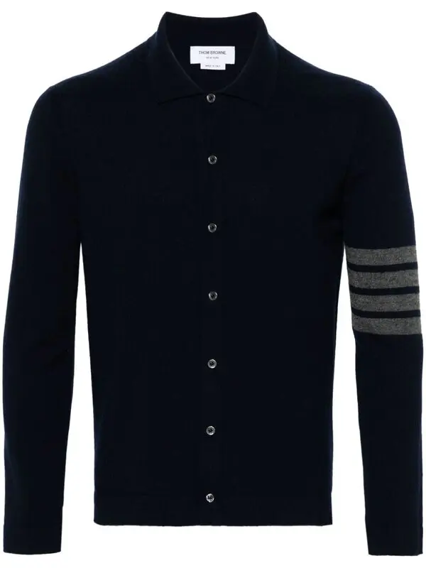 Thom Browne 4-bar Stripe Cashmere Cardigan - Blue