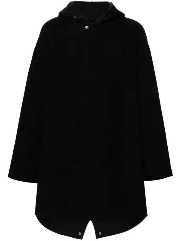 JIL SANDER Logo-jacquard Virgin Wool Coat