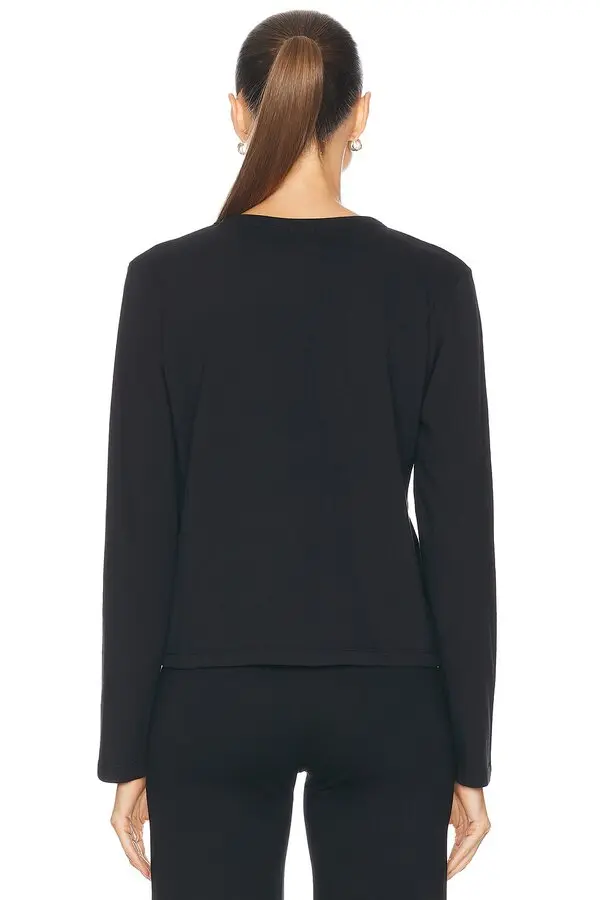 LESET Margo Long Sleeve Top - Black