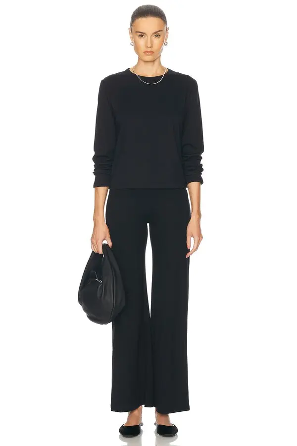 LESET Margo Long Sleeve Top - Black