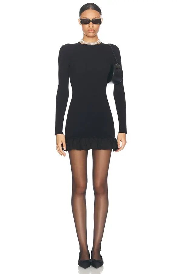 Simonmiller Otto Knit Poplin Combo Dress In Black - 49% Off | Editorialist