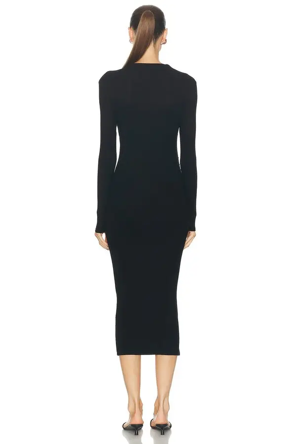 enza costa twist midi dress Silk Knit Sleeveless Twist Midi Dress