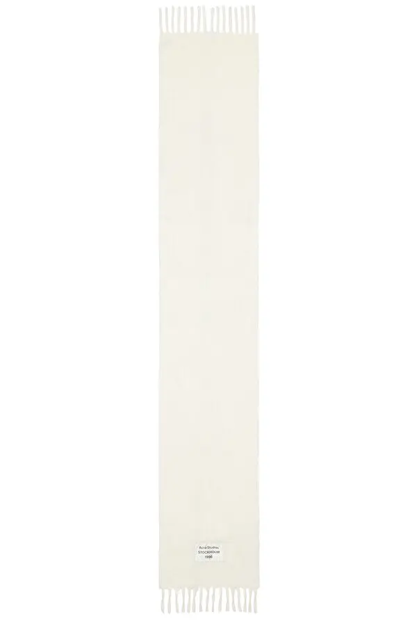 Acne Studios Viper Scarf In Beige - White